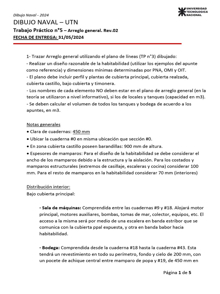 Consignas TP n°5 - Arreglo general Rev.02 | PDF | Industria pesada | Construcción naval