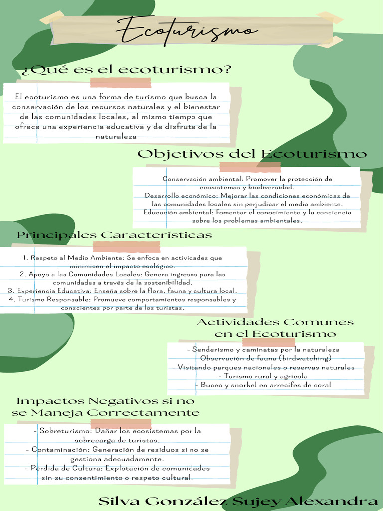 Ecoturismo: Conservación y Educación Ambiental | PDF