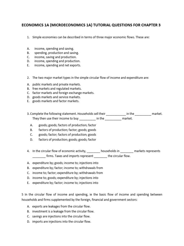 Chapter 3 Tutorial Questions | PDF | Consumption (Economics) | Taxes