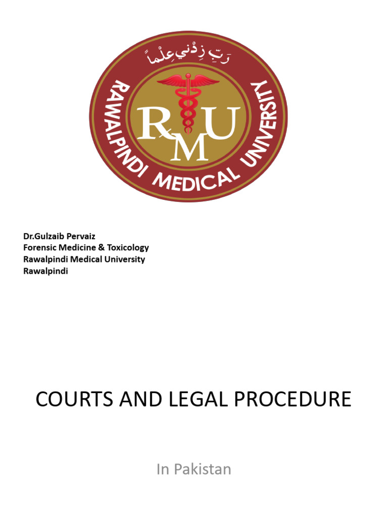 Courts and Legal Procedures in Pakistan | PDF | Coroner | Crimes