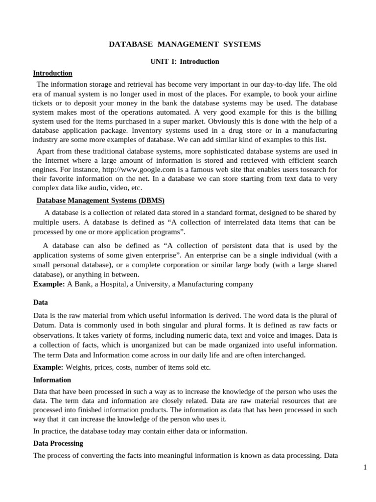 Dbms Material | PDF | Databases | Database Design