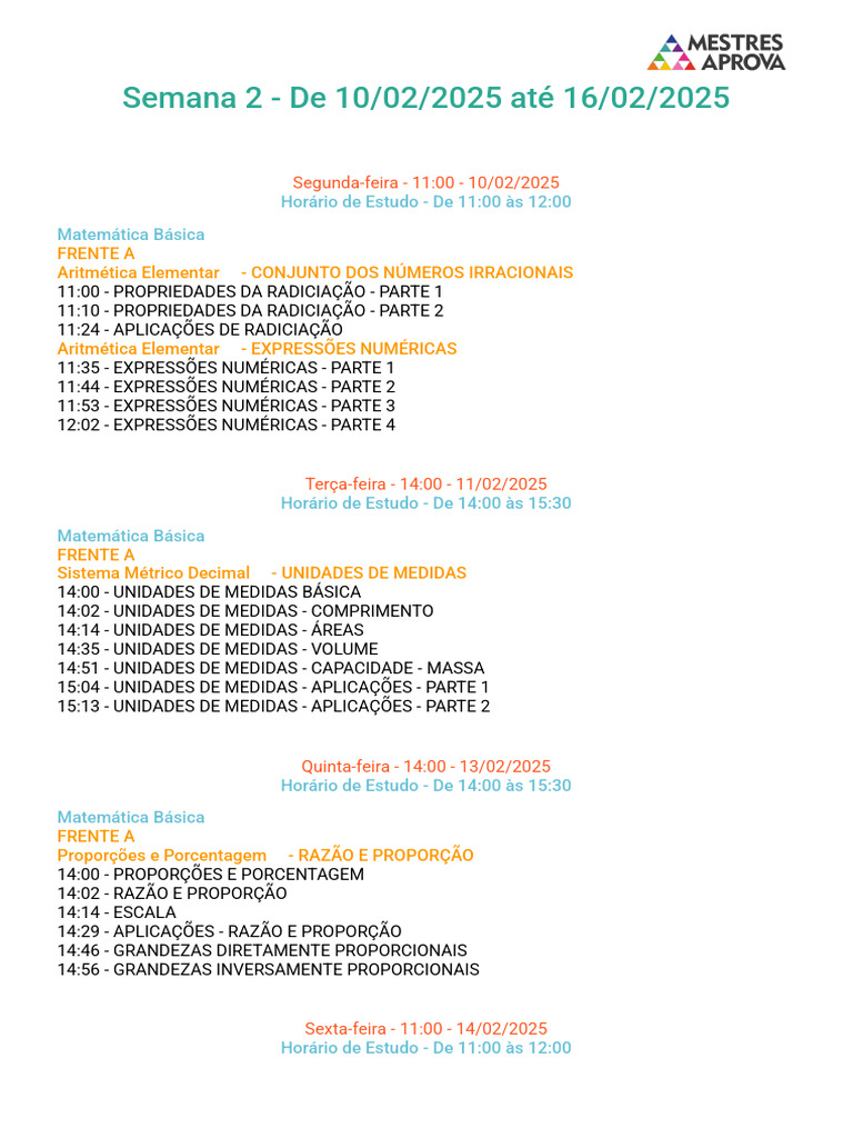 Cronograma Semana2 | PDF