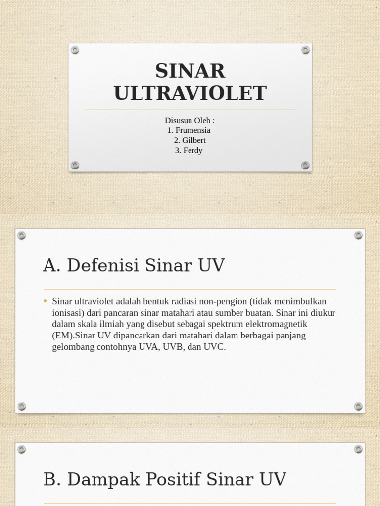 Sinar Ultraviolet Fisika | PDF