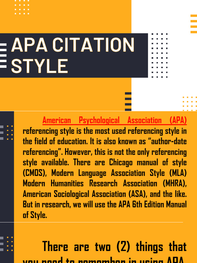 Lesson 3 Apa Citation Style | PDF | Citation | Apa Style