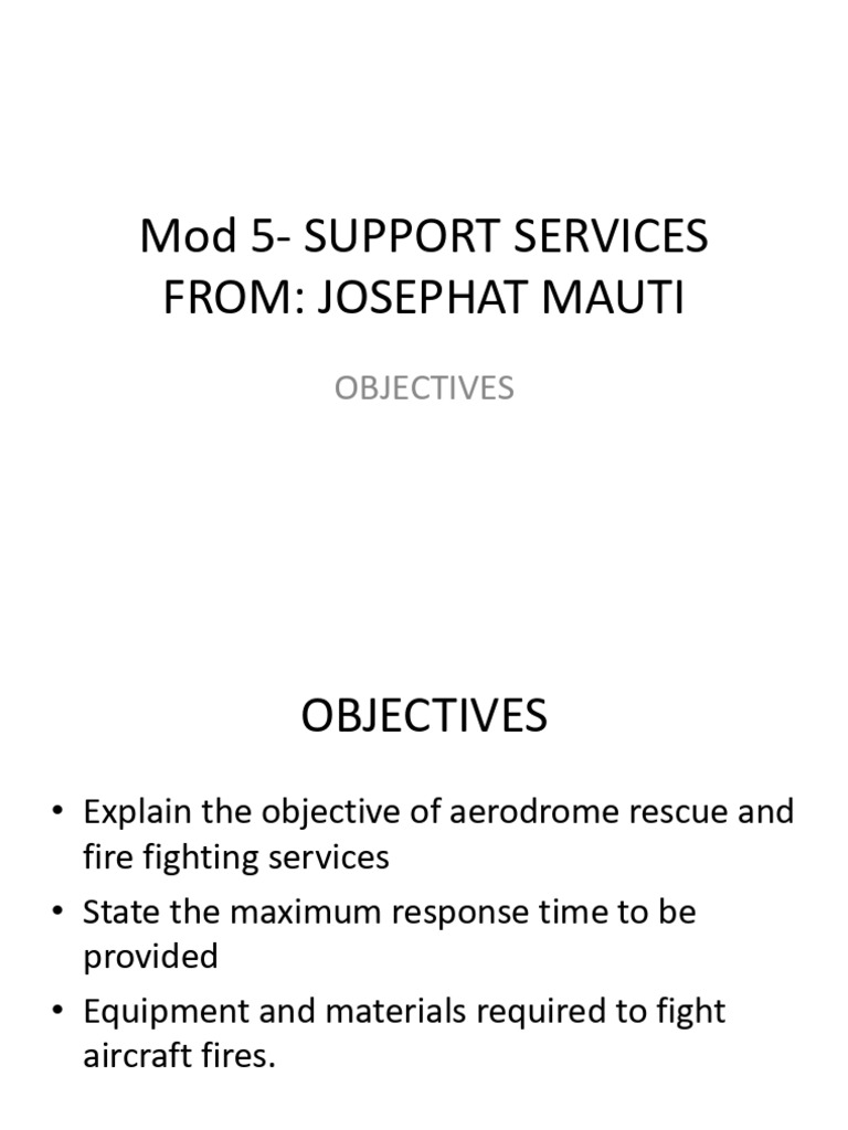 Module 5 Support Services | PDF | Fires | Incineration