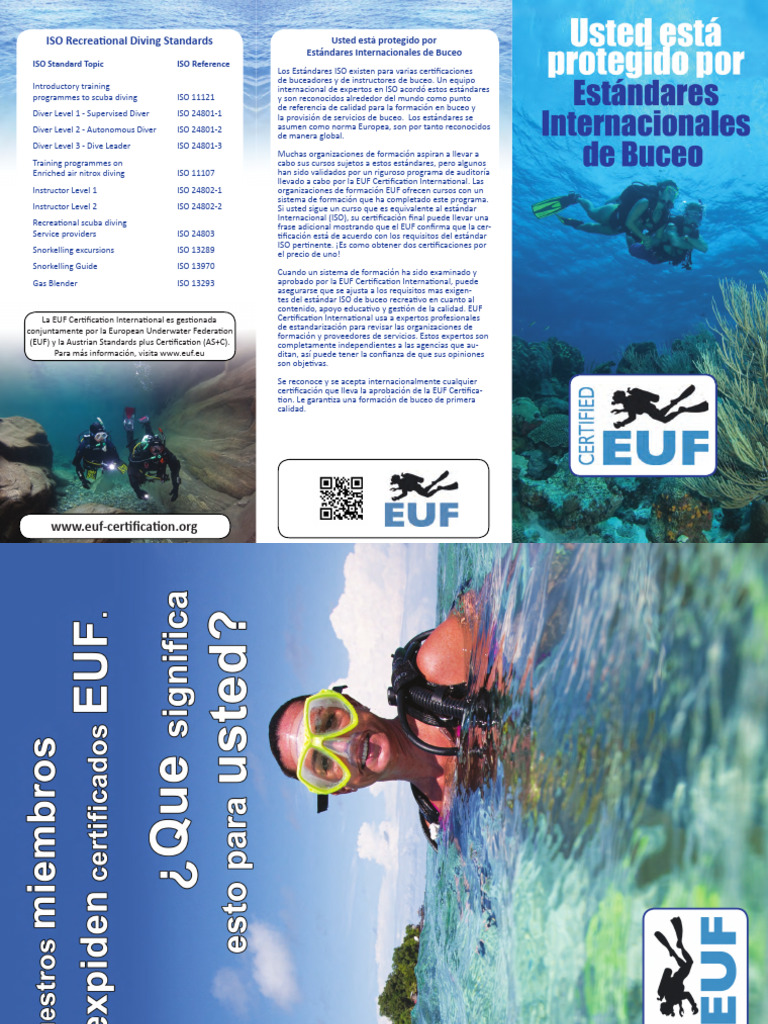 EUF CB 2012 Spanish | PDF | Buceo bajo el agua | Organización internacional para la estandarización