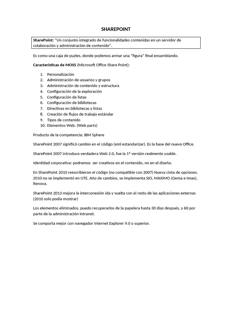 Introducción A Sharepoint | PDF | Compartir punto | Microsoft