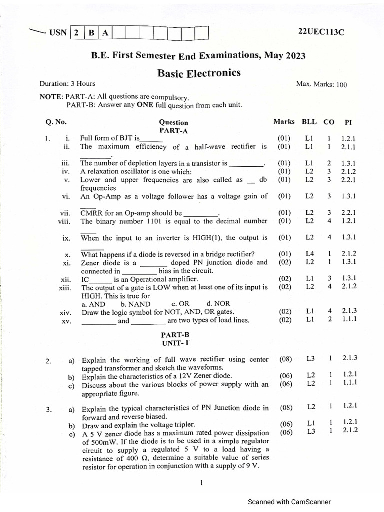 22uec113c Old Qps | PDF
