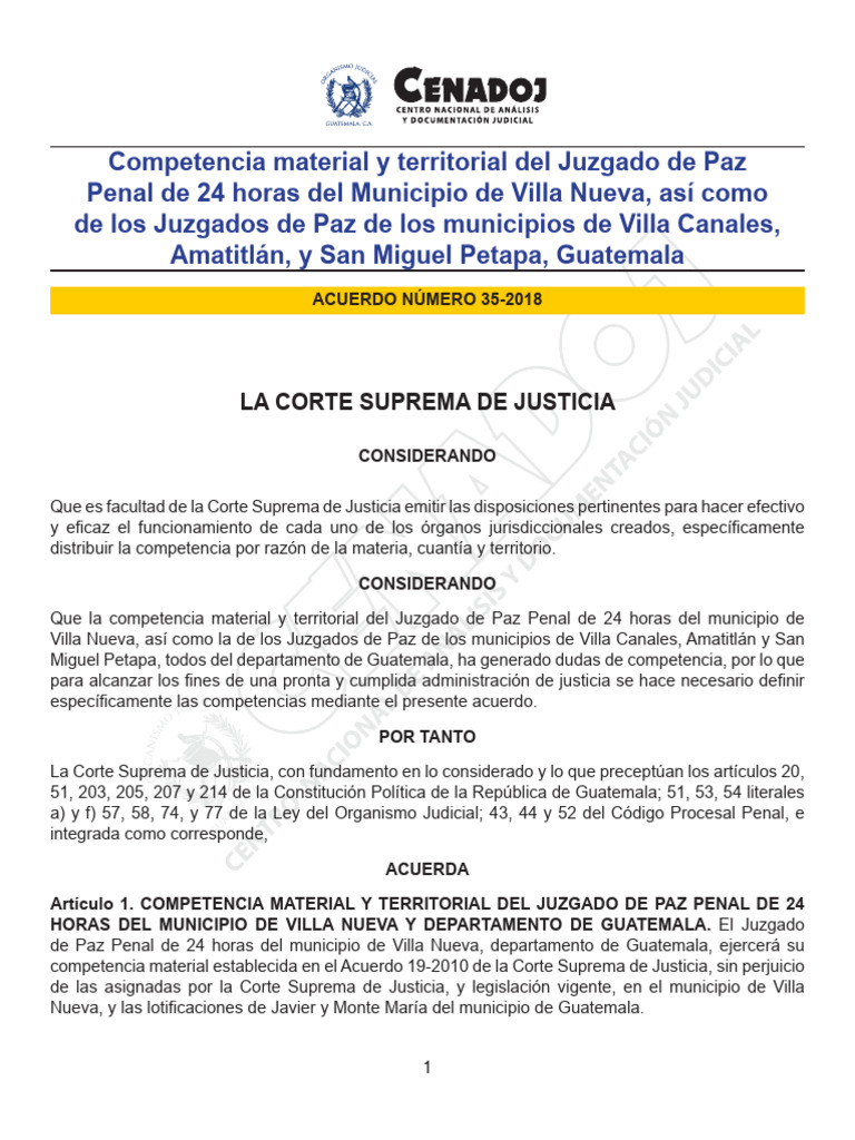 A35-2018 | PDF | Judicaturas | Mandato
