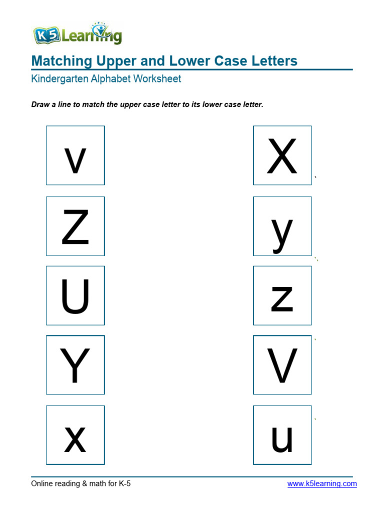 matching-draw-line-letters-u-v-x-y-z | PDF