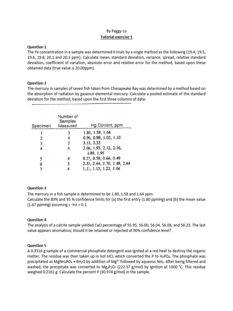 Tutorial Exercise 1 | PDF