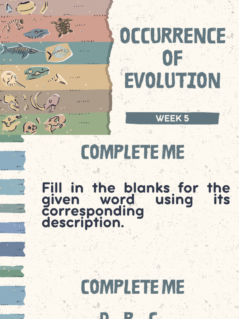 Week 5 Occurrence of Evolution | PDF