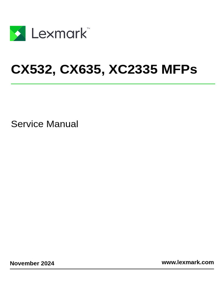 Manual Serviço Cx635 | PDF | Printer (Computing) | Image Scanner