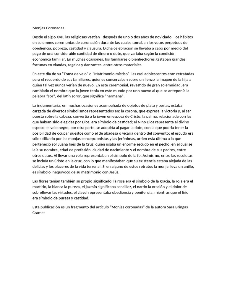 Ceremonias de Monjas Coronadas | PDF | Monja
