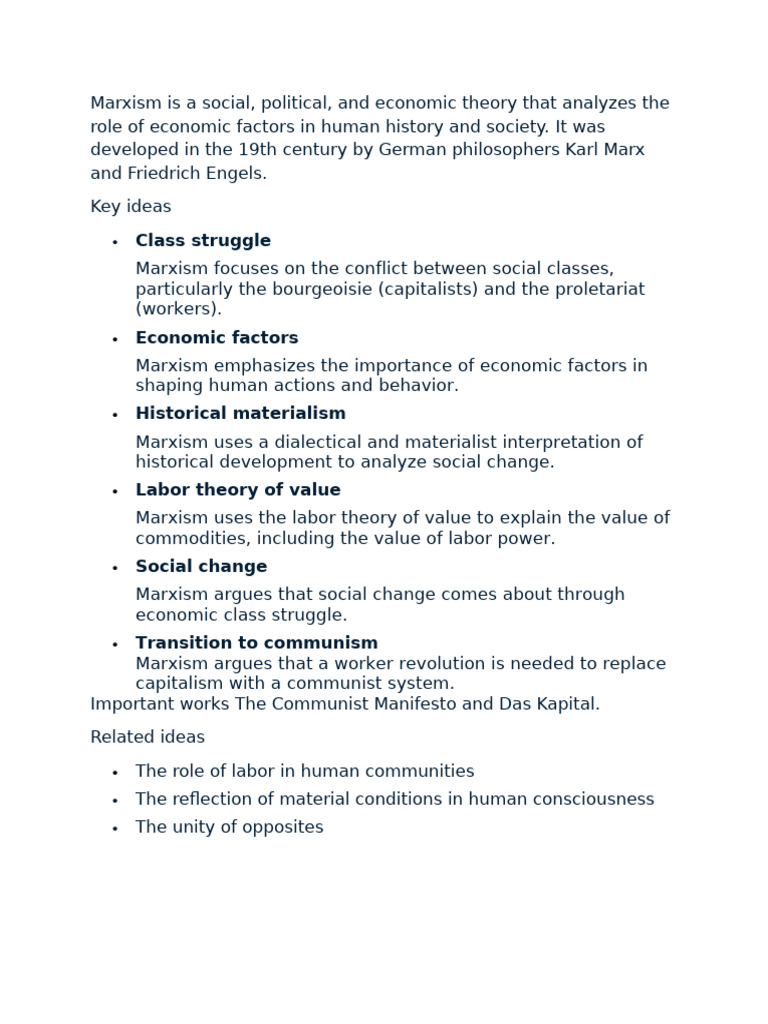 Marxism Theory | PDF