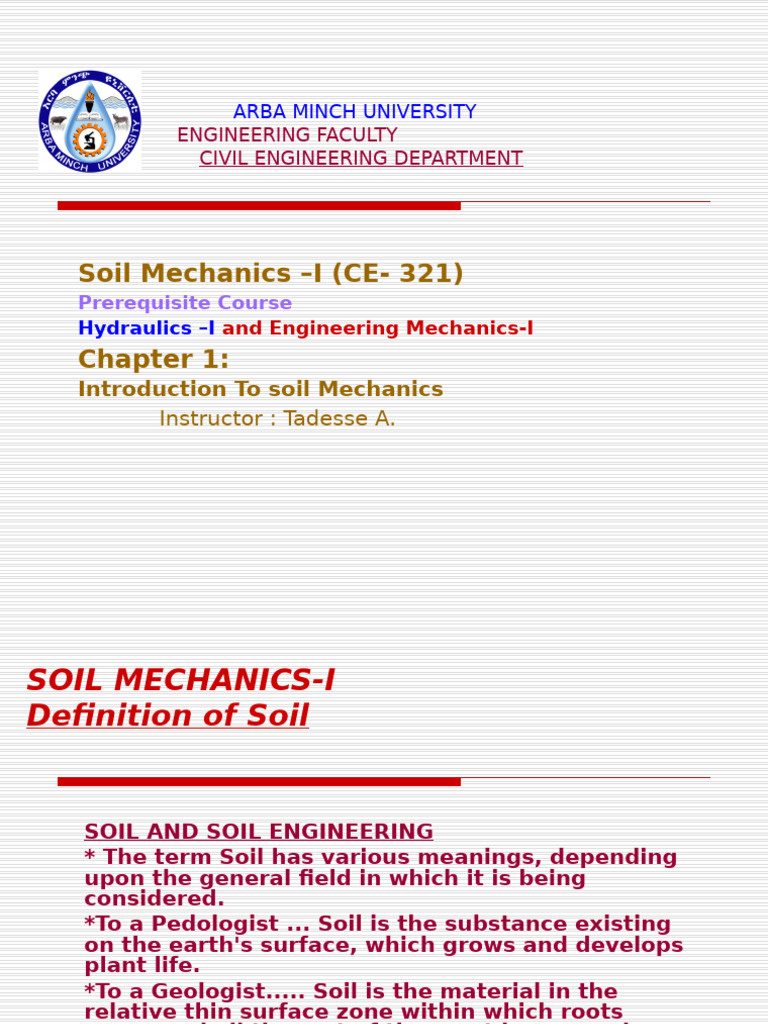 Introduction to Soil Mechanics Overview | PDF | Soil | Rock (Geology)