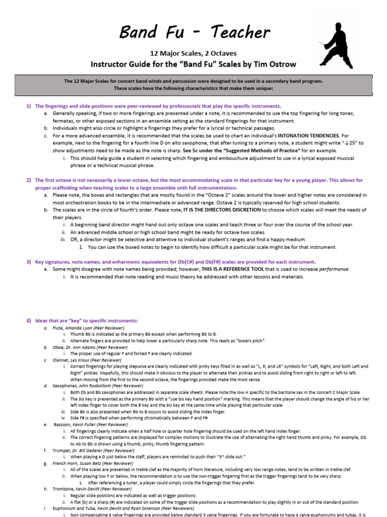 Band Fu Scales | PDF | Saxophone | Musical Instruments