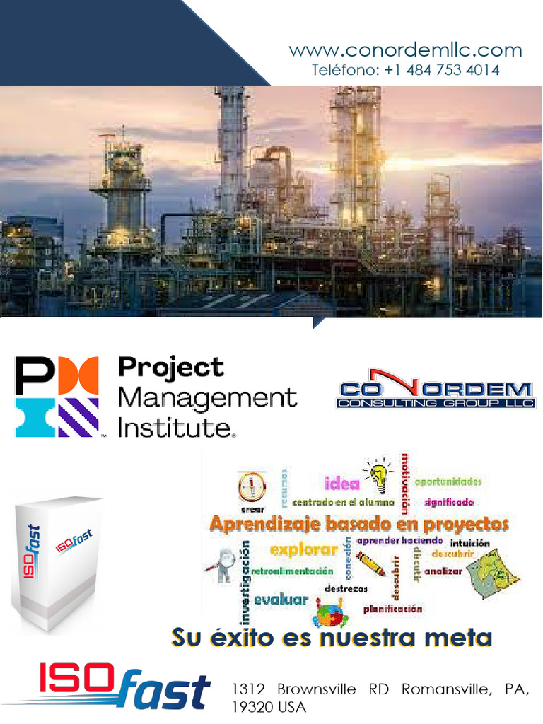 Brochure Project Management Institute Pmi | PDF | Planificación | Gestión de proyectos
