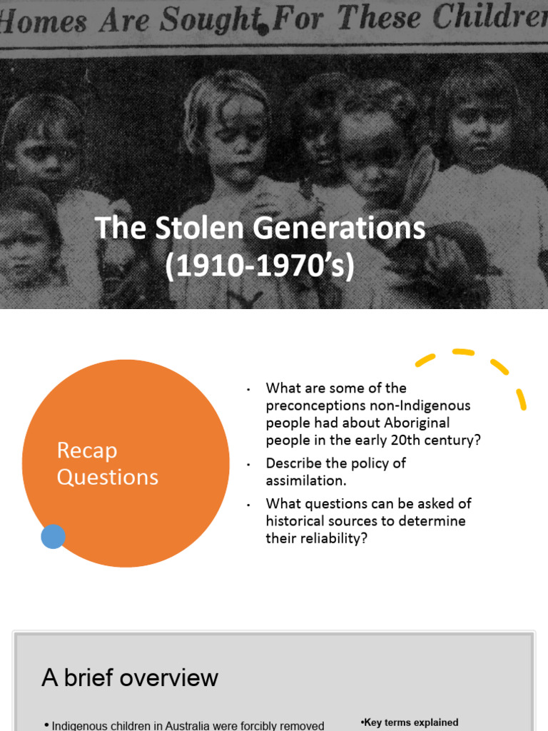The Stolen Generations - CCL | PDF | Indigenous Australians ...