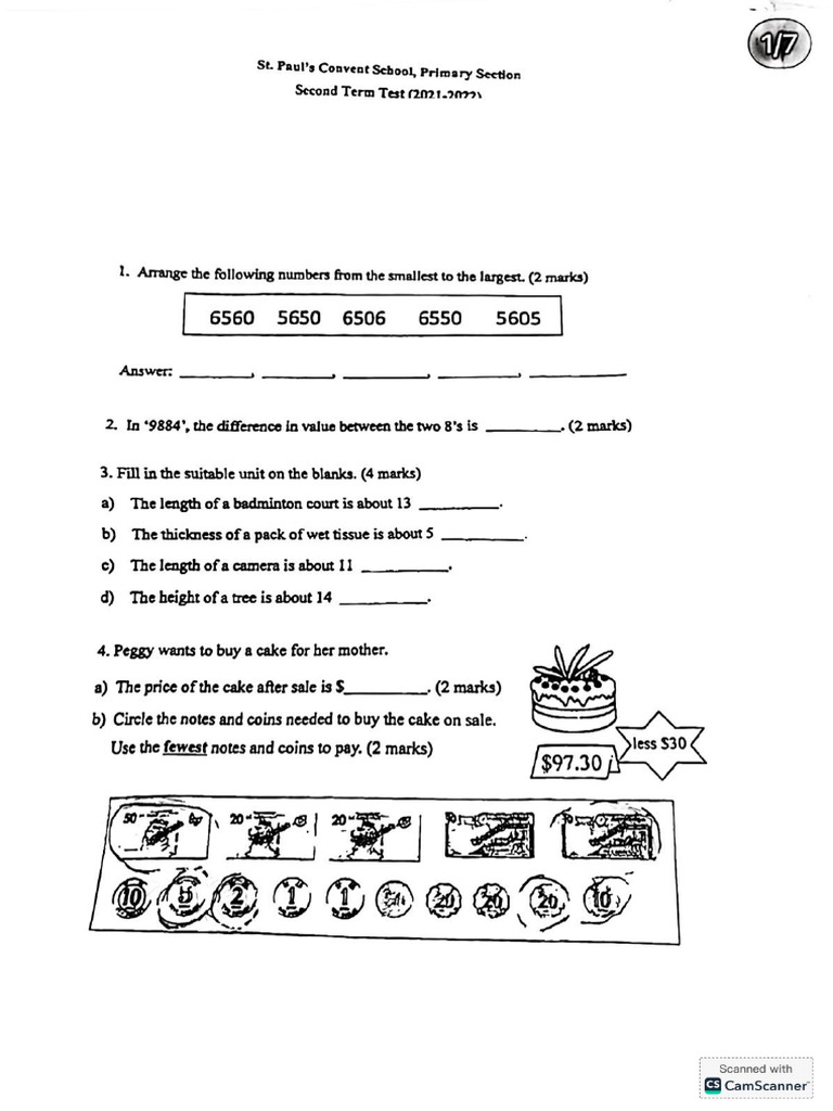 ST Paul Con p2 Maths | PDF