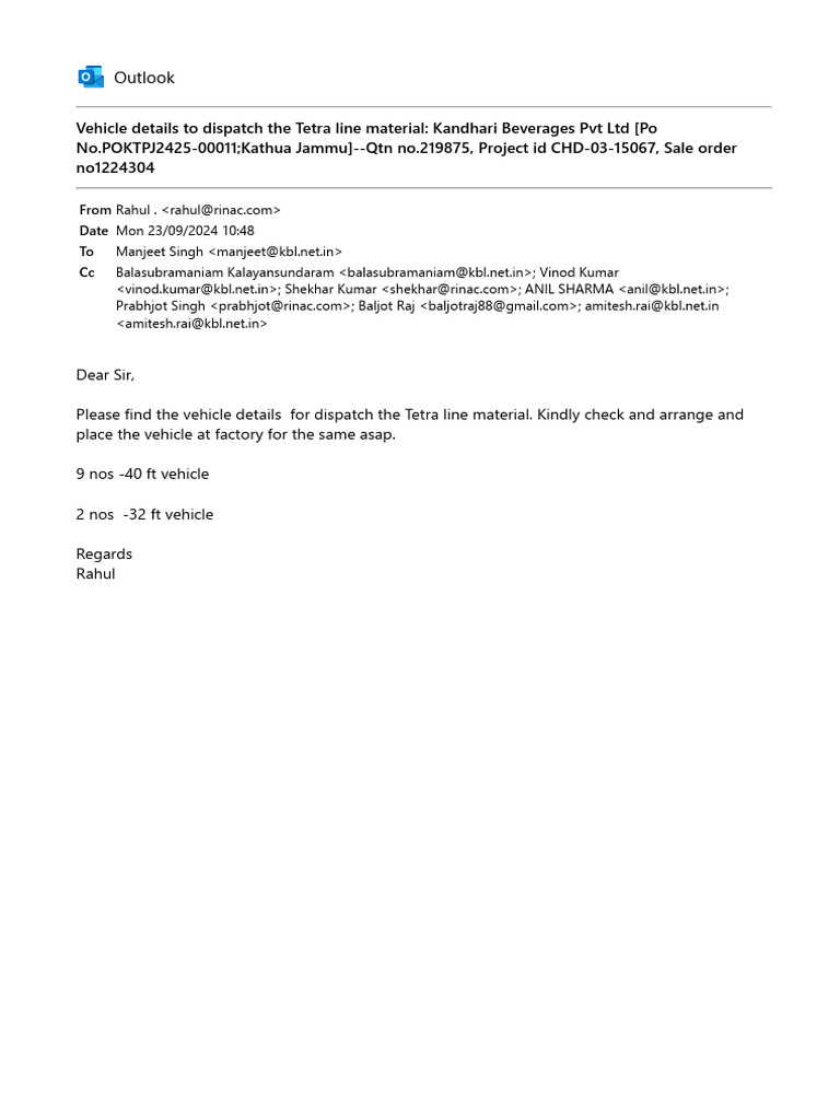 Mail - Rahul - Vehicle Details Tetra | PDF