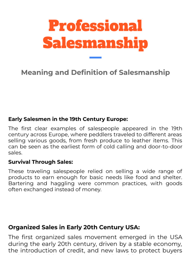 Week 3 and 4 - Professional Salesmanship | PDF | Sales | Customer