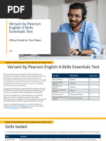 Versant Test Guide for Students | PDF | English Language | Linguistics