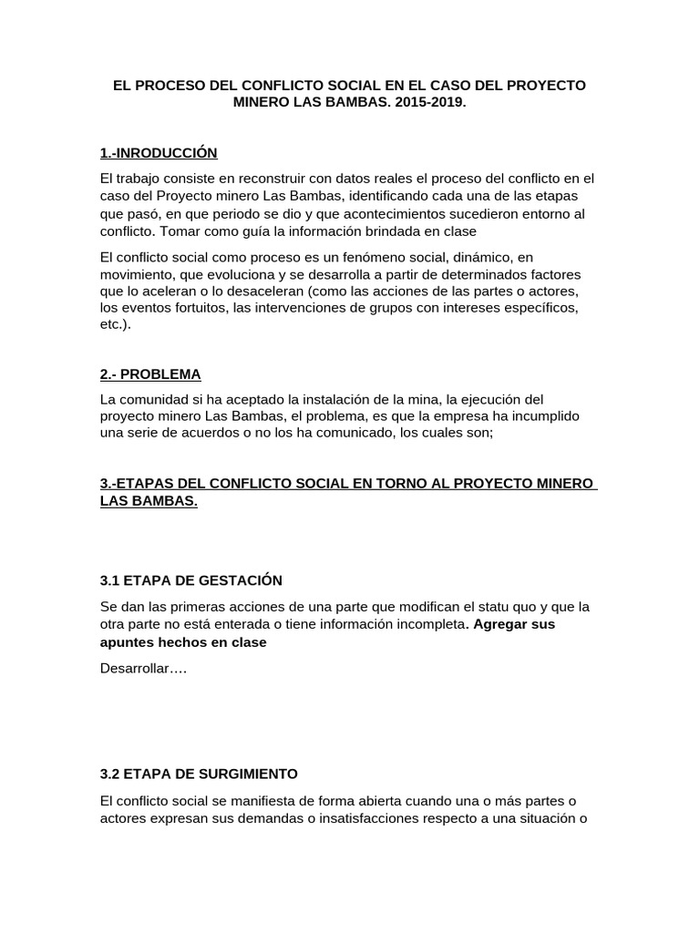 El Proceso Del Conflicto 1 | PDF