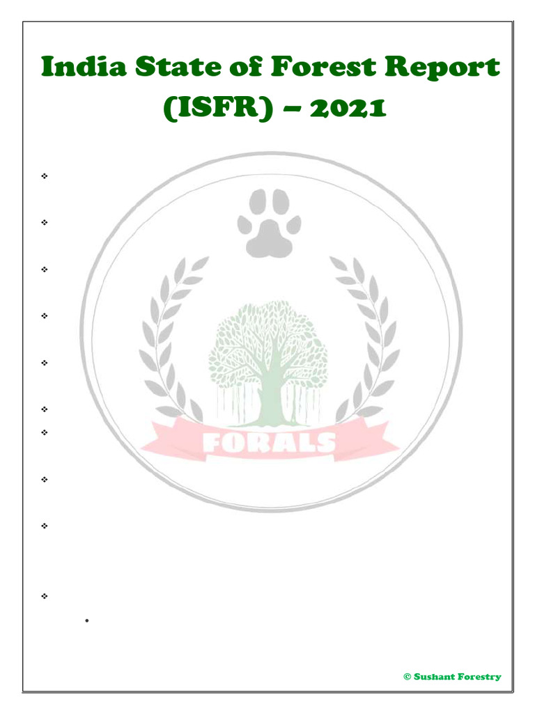 India State of Forest Report 2021 | PDF | Natural Environment | Ecology