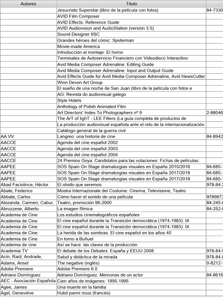 Catálogo Libros ECAM Mediateca_sept2023 | PDF