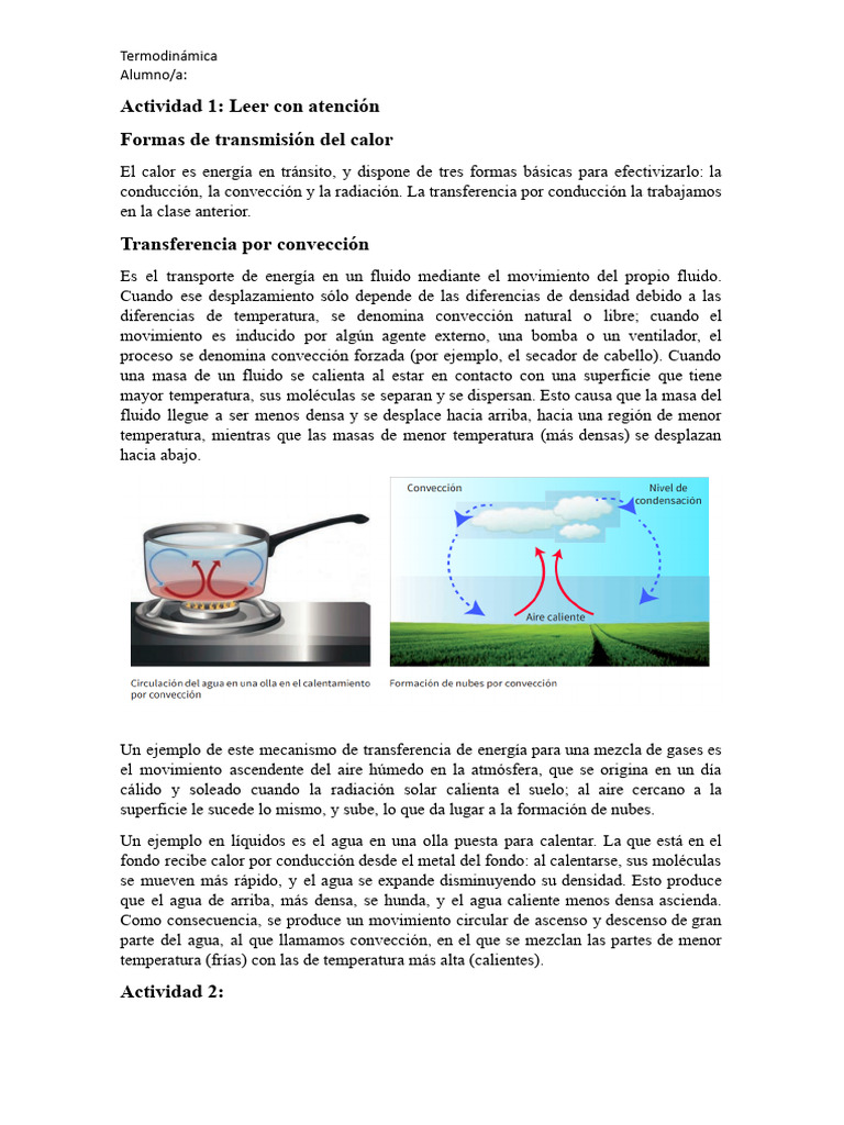 Termodin Mica 2.Docx | PDF | Calor | Convección