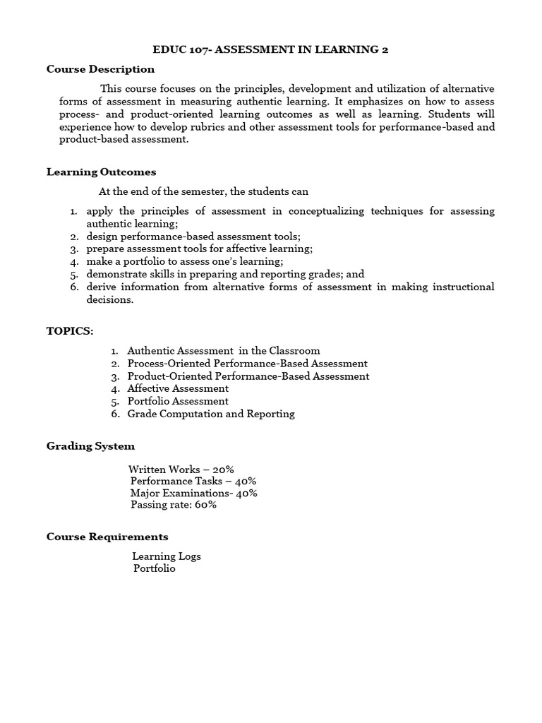 Educ-107a-chapter-1-Authentic-assessment-in-the-classroom | PDF ...