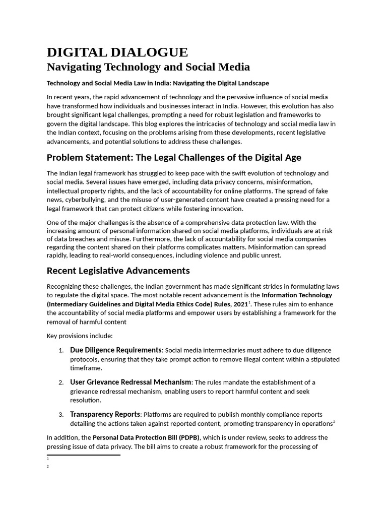 Blog On Social Media and Technology | PDF | Social Media | Popular ...