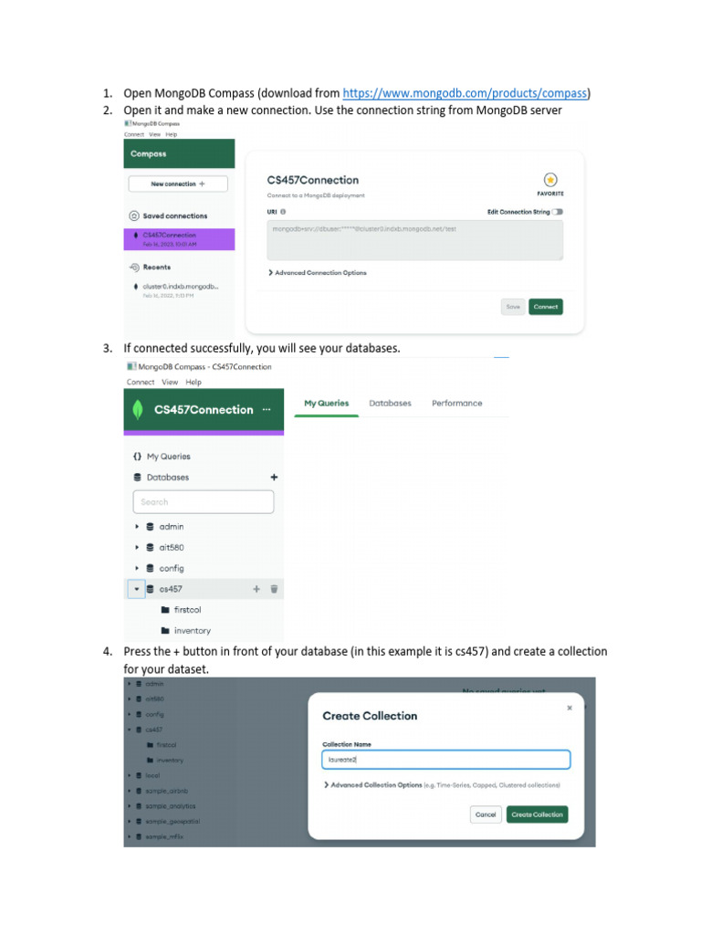 MongoDB Compass: Import Data Guide | PDF
