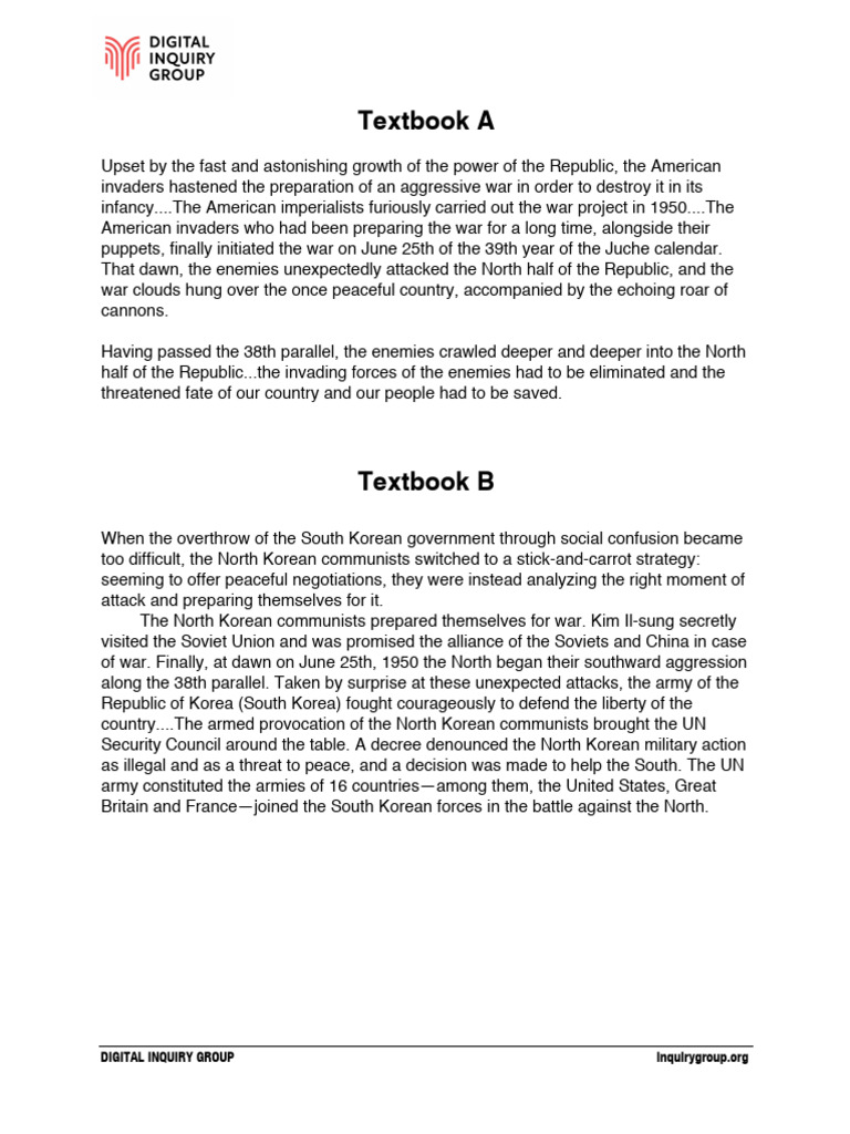 Korean War Perspectives in Textbooks | PDF | North Korea | World Politics