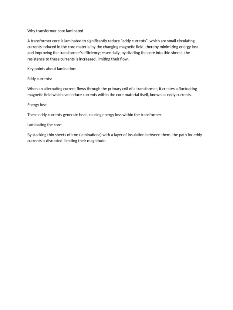 Transformer Core Lamination Explained | PDF