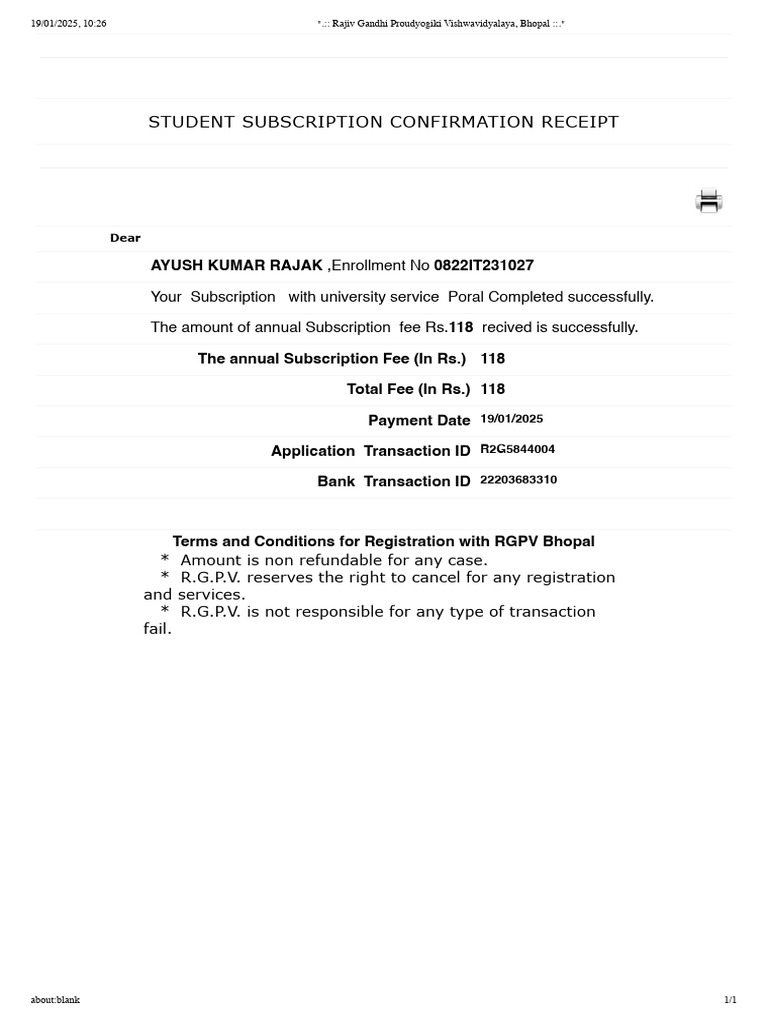 Rajiv Gandhi Proudyogiki Vishwavidyalaya, Bhopal . | PDF