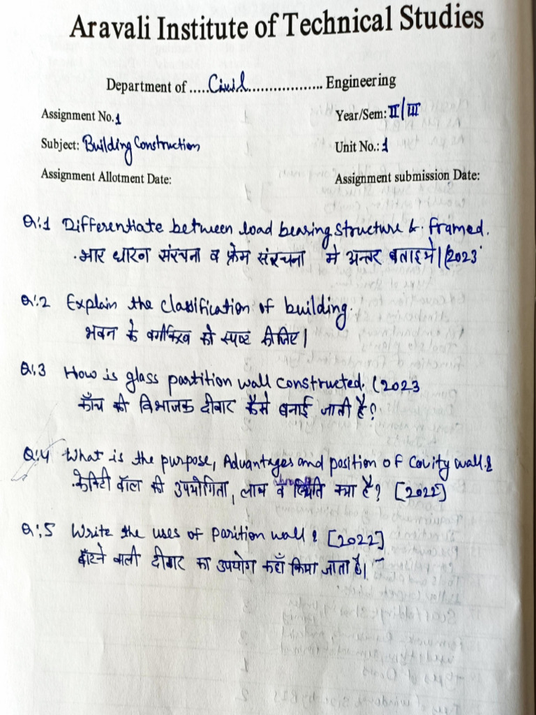 Building Cons. Assignment 01 | PDF