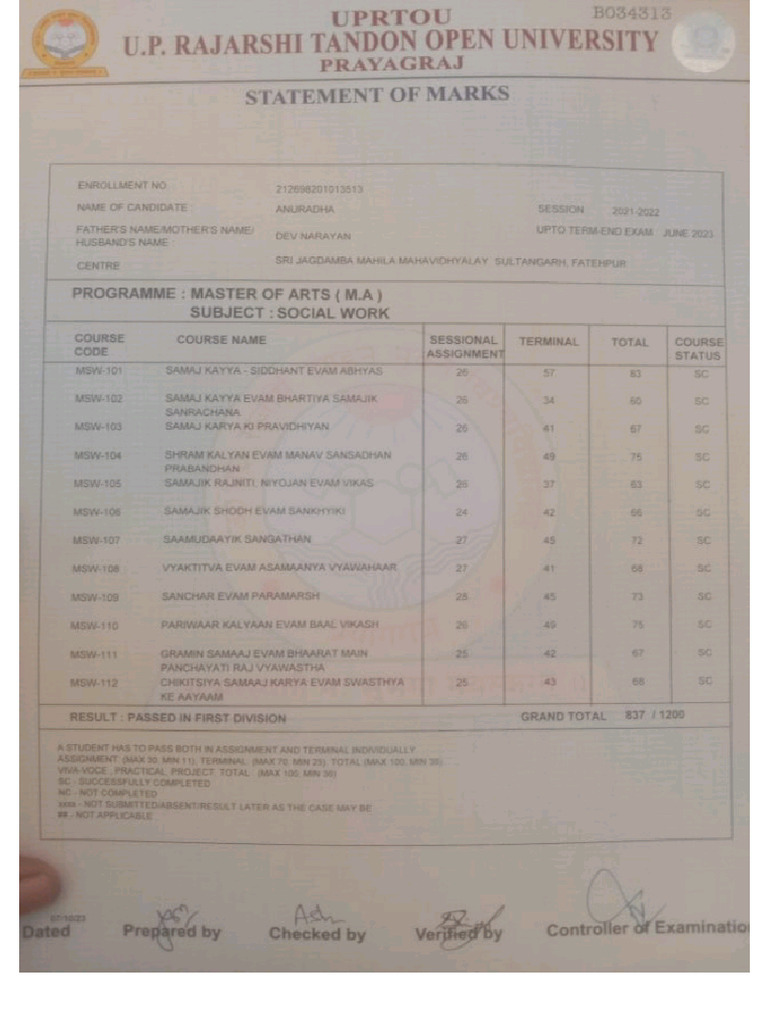 Msw Msc Pdf