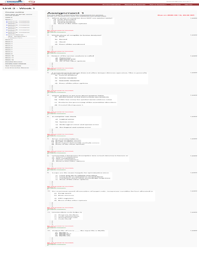 Noc20 cs13 Assigment 2 | PDF