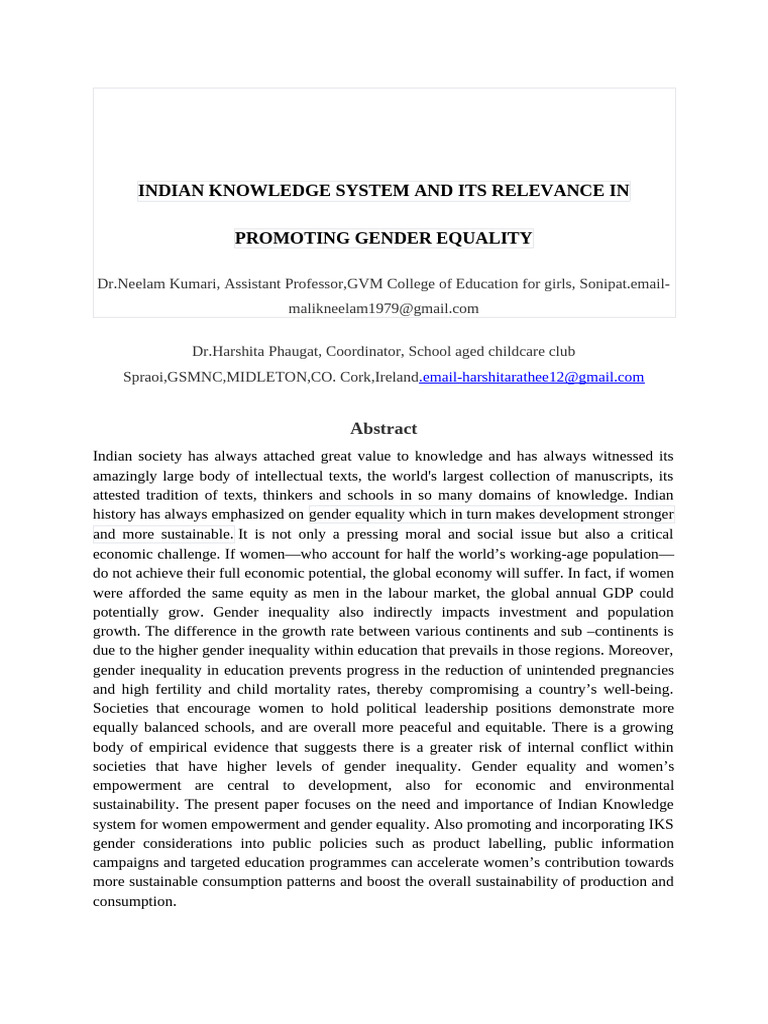 Gender Equality Makes Development Stronger and More Sustainable | PDF ...