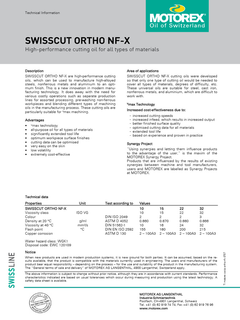 MOTOREX_Swisscut_Ortho_NF-X-Tech_Info | PDF