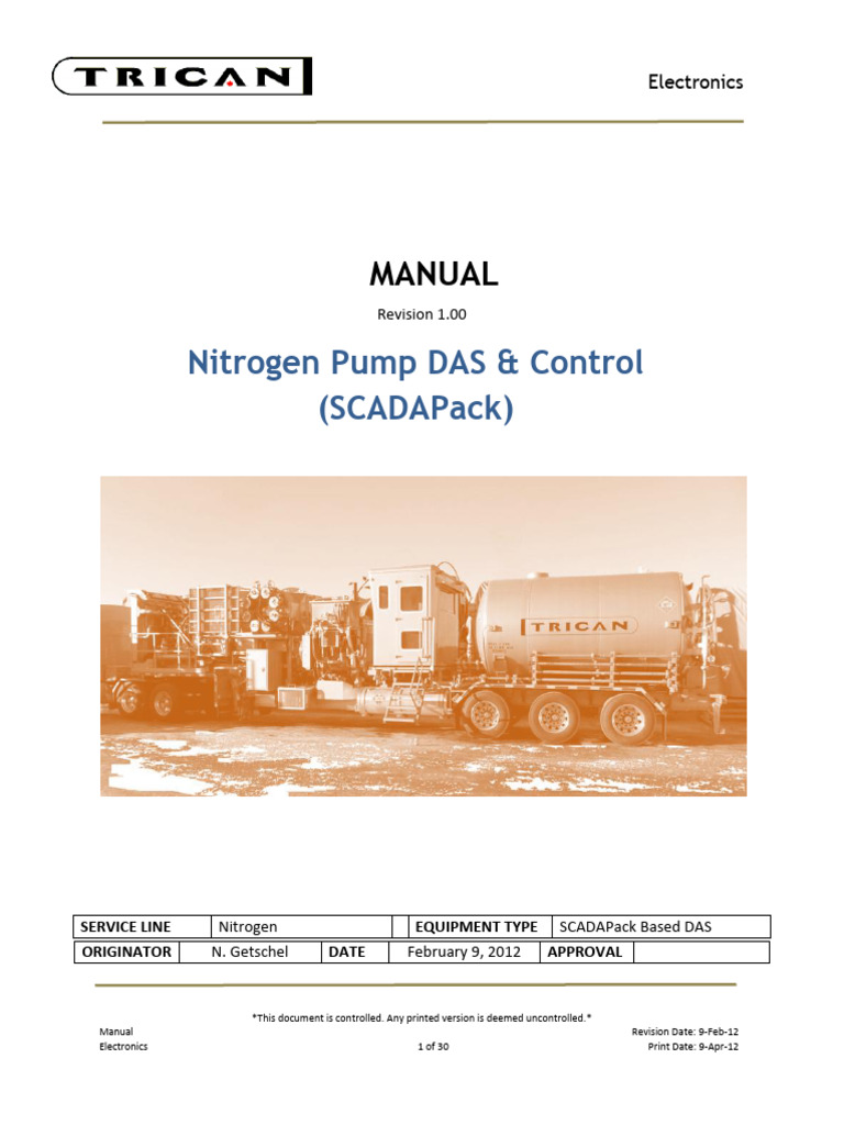 SCADAPack N2 Pump Control Manual | PDF | Pump | Manual Transmission