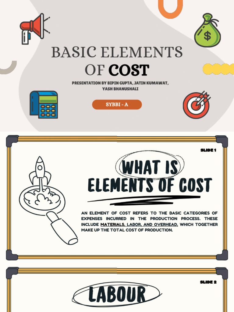Elements of Cost Sybbi - A (Ca) | PDF