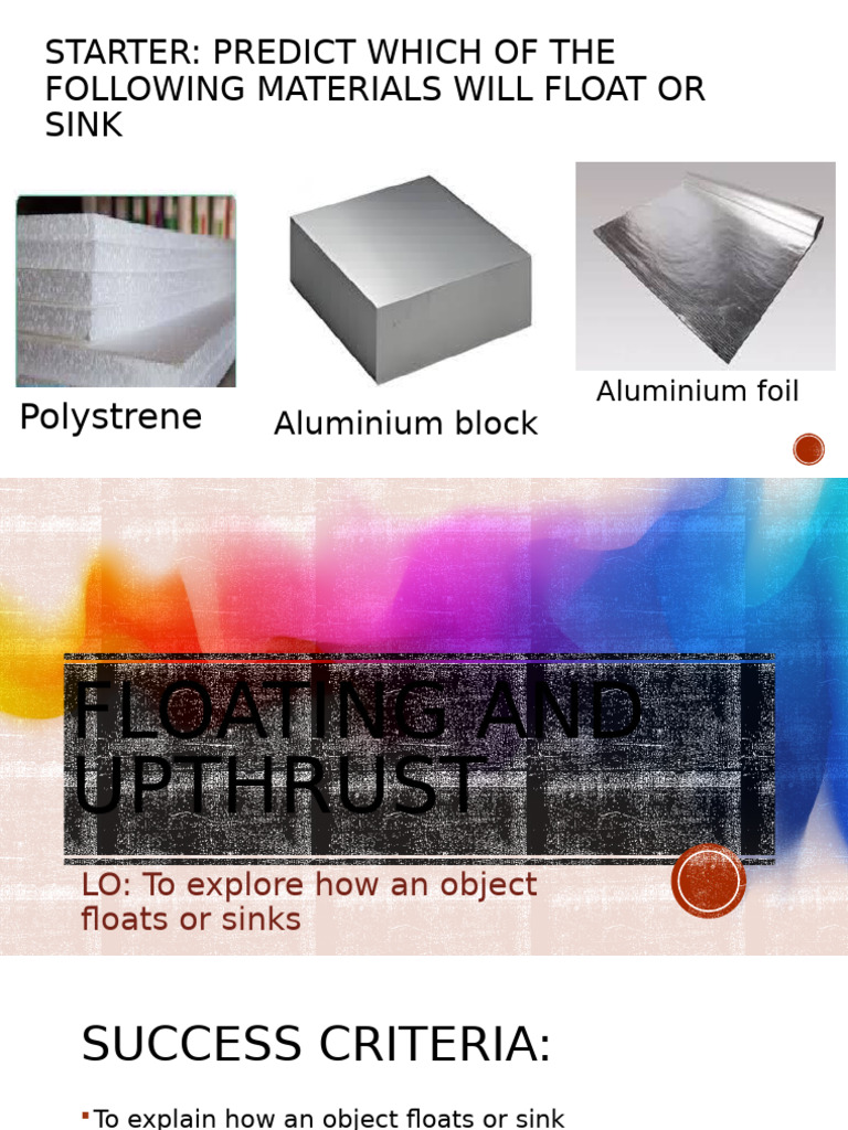 Floating and Sinking | PDF | Buoyancy | Density