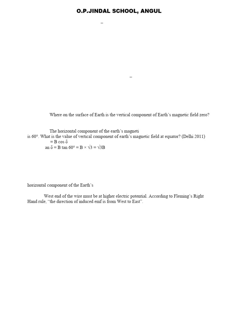 Worksheet XII Magnetism and Matter | PDF | Magnetism | Magnet