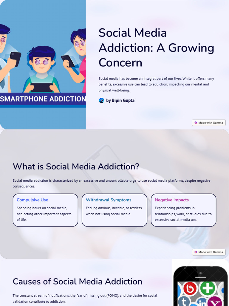 Social Media Addiction A Growing Concern | PDF | Anxiety | Abnormal ...