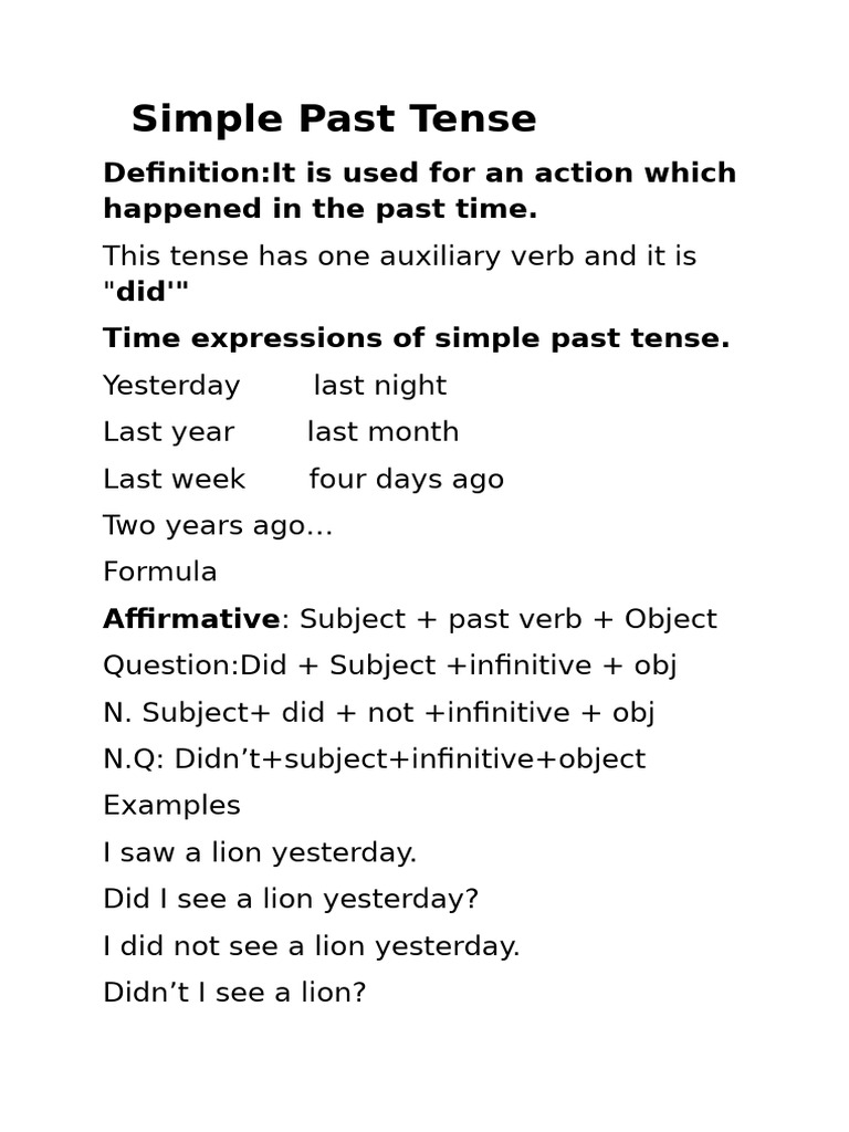 Simple Past and Present Perfect by Rays English Private School | PDF ...