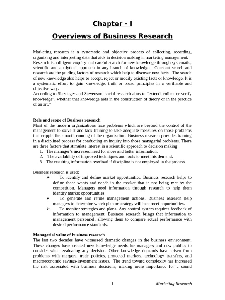 Business Research Overview and Types | PDF | Scientific Method | Experiment