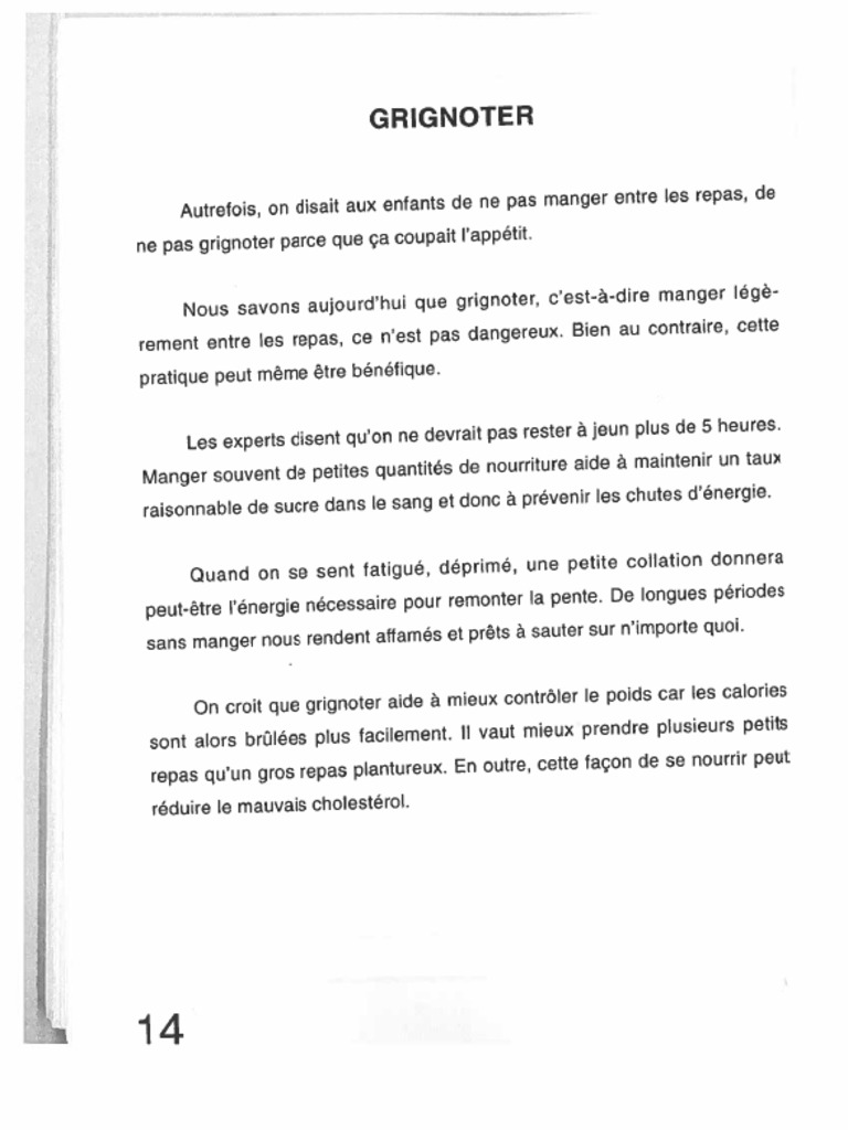 Grignoter | PDF